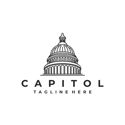 Capitol logo design Royalty Free Vector Image - VectorStock