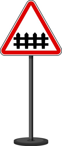 Red traffic sign on transparent background Vector Image