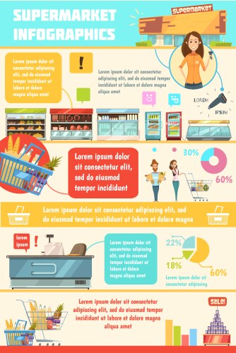 Restaurant service infographic template Royalty Free Vector