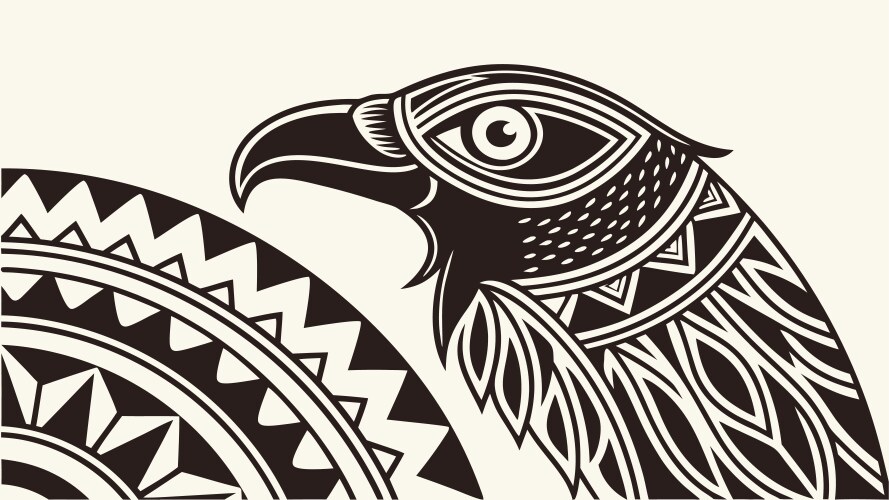 Tribal Hawk Art - Native American Symbol – Royalty-Free Vector ...