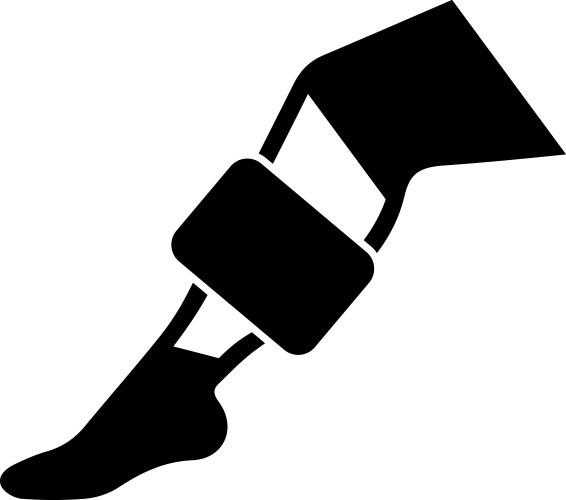 Leg body parts prosthetic icon Royalty Free Vector Image