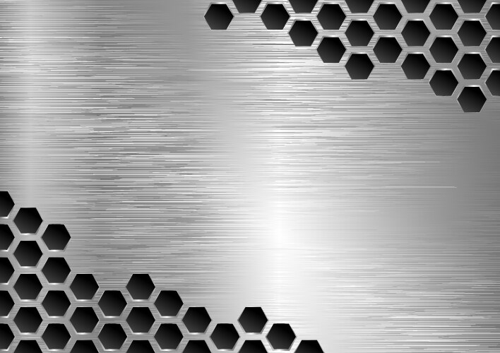 Ragged hole torn in ripped steel on metal Vector Image