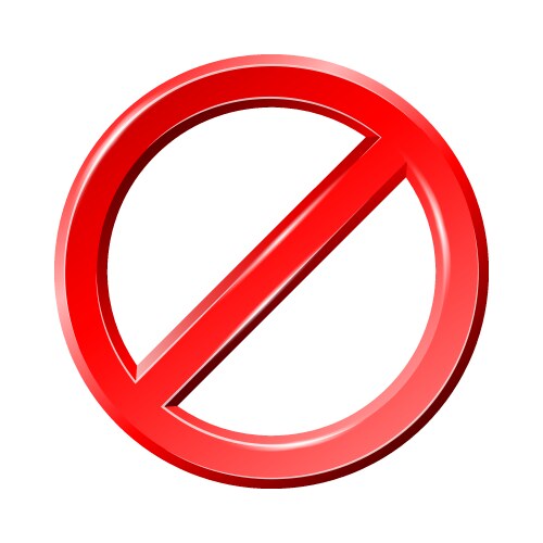 Stop sign isolated on transparent background red Vector Image