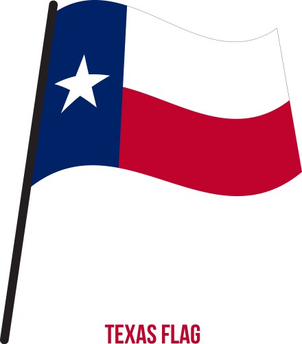 Texas state waving flag Royalty Free Vector Image