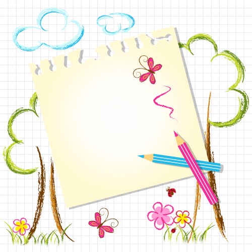 Students playing with pencil Royalty Free Vector Image