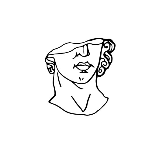 Countinious line drawing of ancient greek Vector Image
