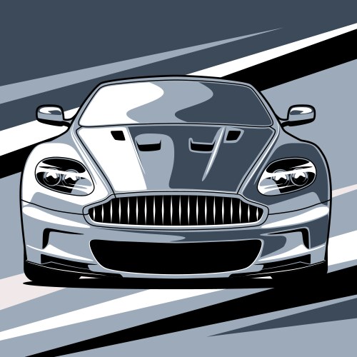 Front view car 14 Royalty Free Vector Image - VectorStock