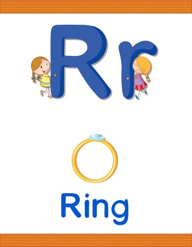 Alphabet letter z and pictures Royalty Free Vector Image