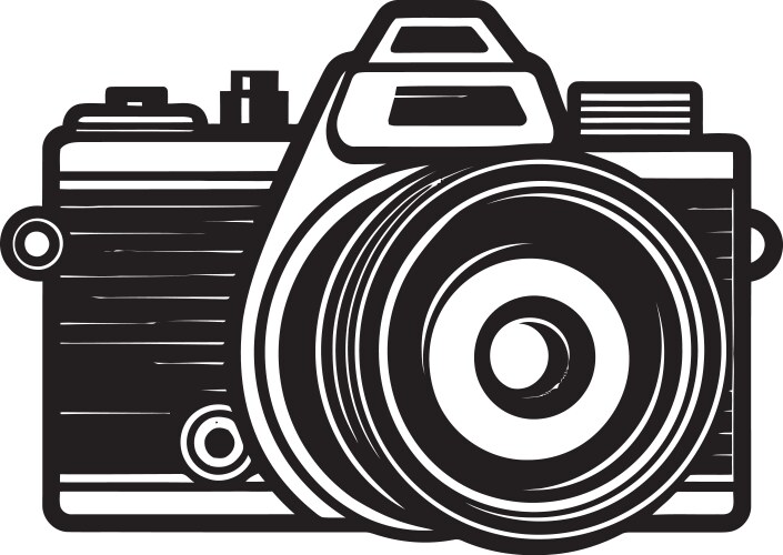 Bold camera outline making a statement Royalty Free Vector