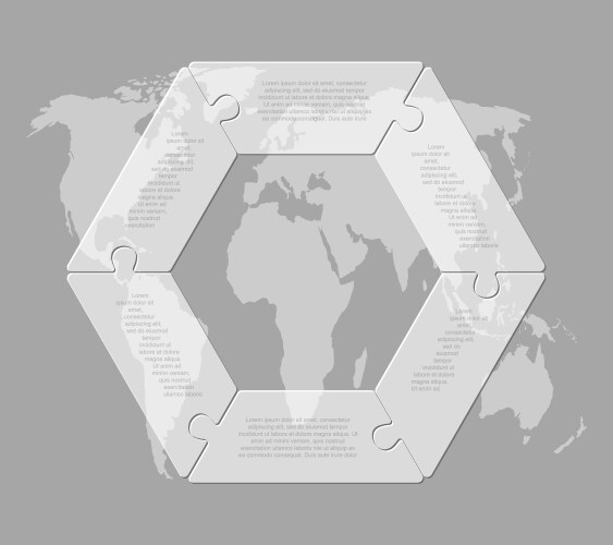 Transparent diagram infographic process on 6 steps