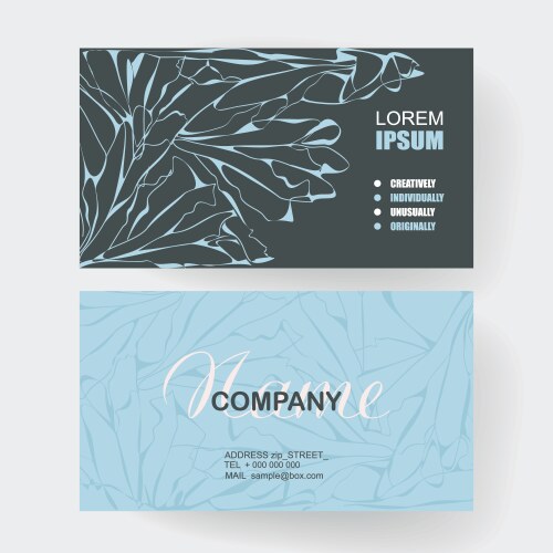 Business card pattern blue 06 Royalty Free Vector Image