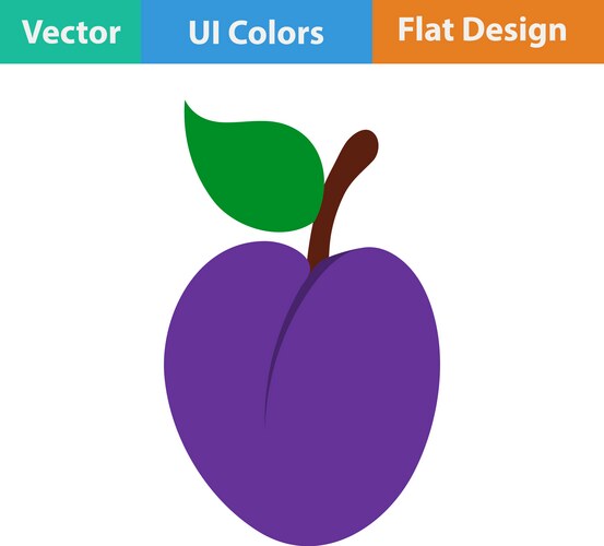 Plums icon Royalty Free Vector Image - VectorStock