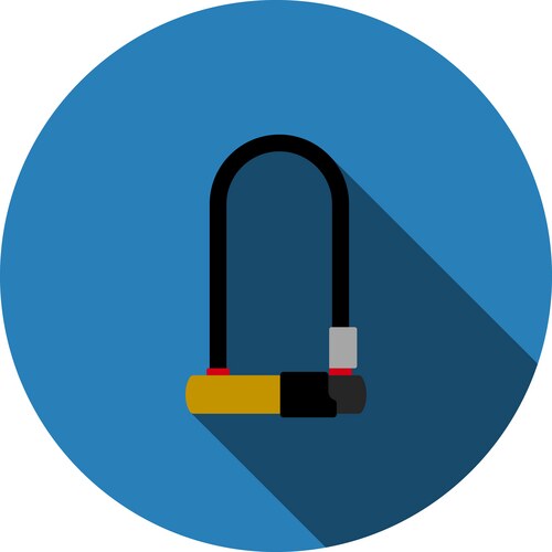 Bike lock icon Royalty Free Vector Image - VectorStock