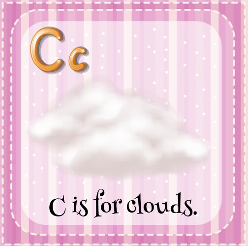 Cloud english alphabet font Royalty Free Vector Image