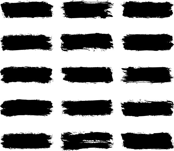 Brushstroke scratch shapes Royalty Free Vector Image