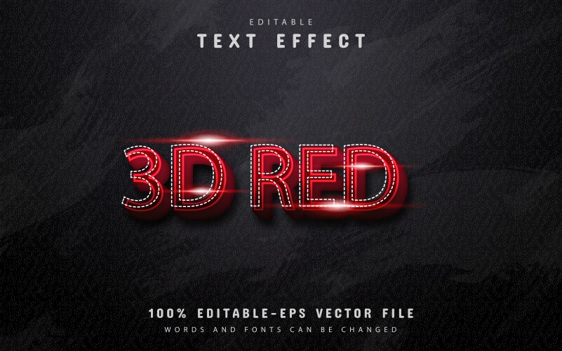 Active 3d text effect Royalty Free Vector Image