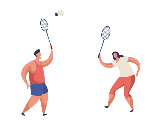 Badminton cartoon Vector Images & Graphics for Commercial Use | VectorStock