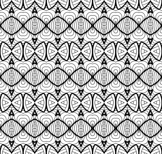 Monochrome seamless mesh pattern black white Vector Image