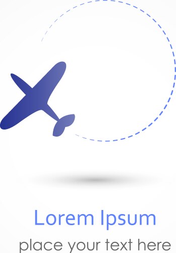 Blue airplane with stream jet Royalty Free Vector Image