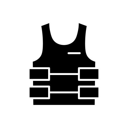 Bulletproof vest icon set military protection Vector Image