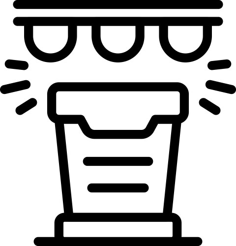 Smart trash bin recognizing garbage and sorting Vector Image