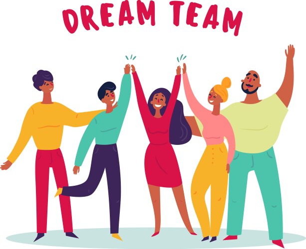 One team dream logo Royalty Free Vector Image - VectorStock