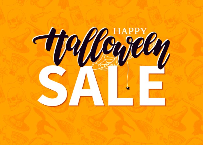 Happy halloween lettering holiday Royalty Free Vector Image
