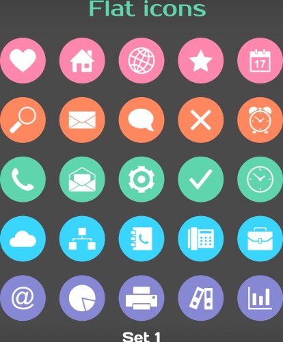 Set of 100 icons for web design Royalty Free Vector Image