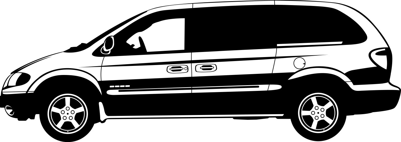 Truck semi lining draw front view Royalty Free Vector Image