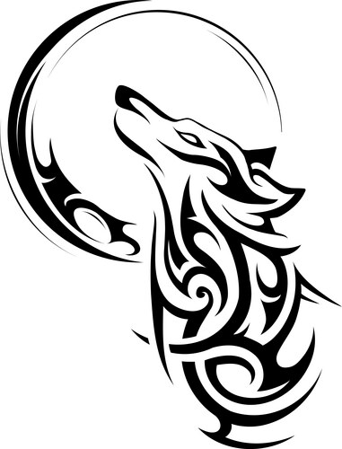 Wolf Tattoo Vector Images (over 7,900)