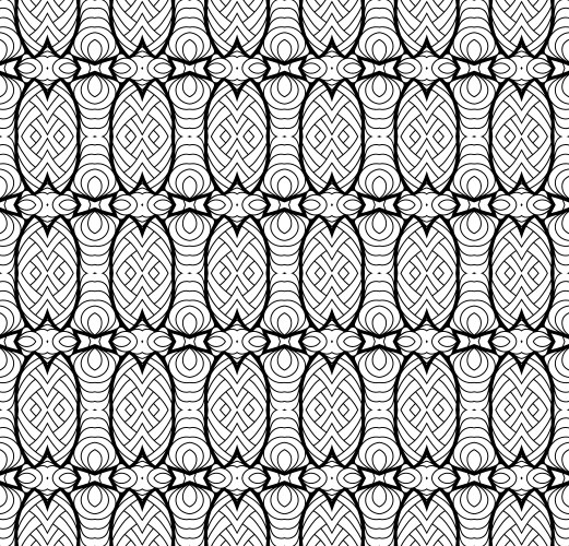 Monochrome seamless mesh pattern black white Vector Image