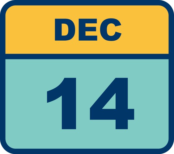 December 14 calendar Vector Images & Graphics for Commercial Use ...