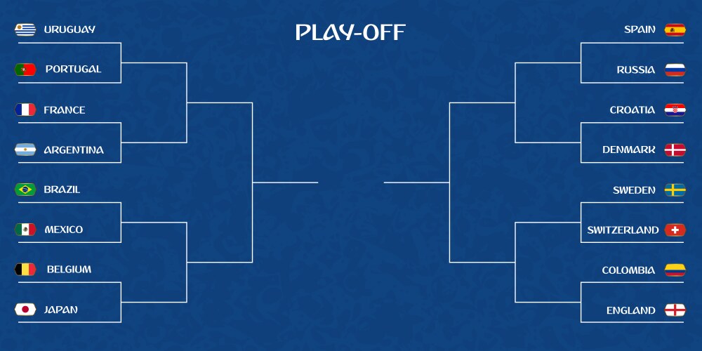 Playoff tournament bracket Royalty Free Vector Image