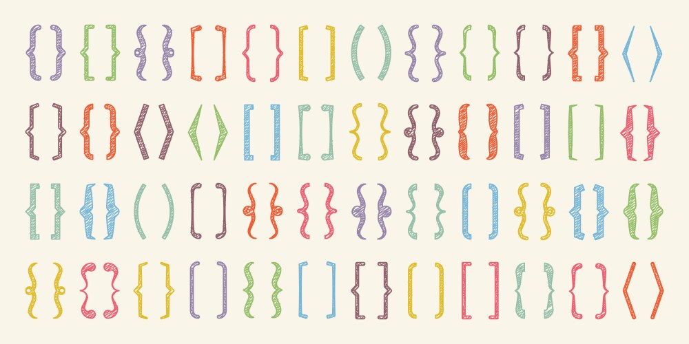 Shaded text brackets colorful quotation box Vector Image