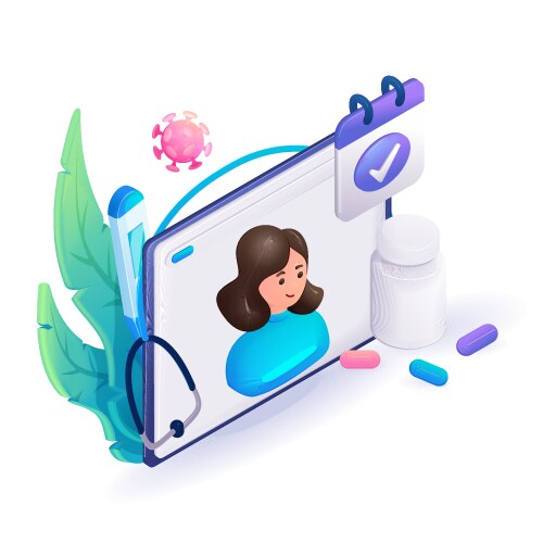 3d isometric people character Royalty Free Vector Image