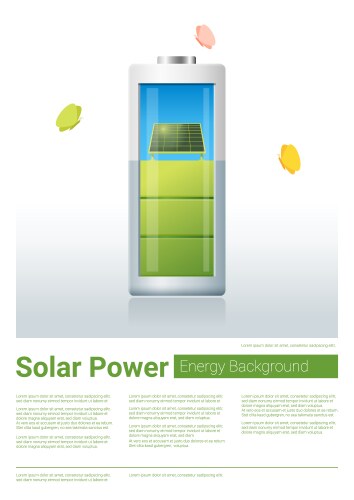 Energy concept background with solar panel Vector Image