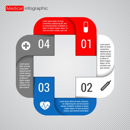 Circle plus sign infographic template for diagram Vector Image