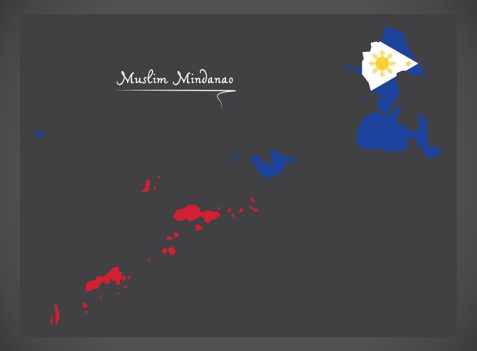 Northern mindanao map philippines Royalty Free Vector Image