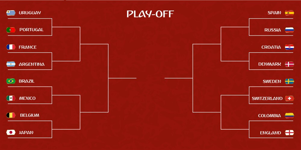 Playoff tournament bracket Royalty Free Vector Image
