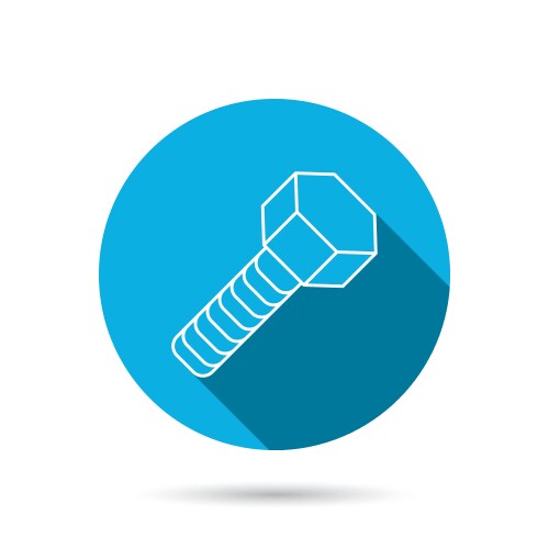 Screw icon bolt sign Royalty Free Vector Image