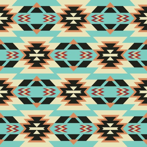 Native american indian aztec geometric seamless Vector Image