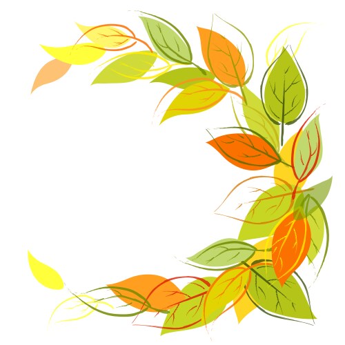 Autumn square background Royalty Free Vector Image