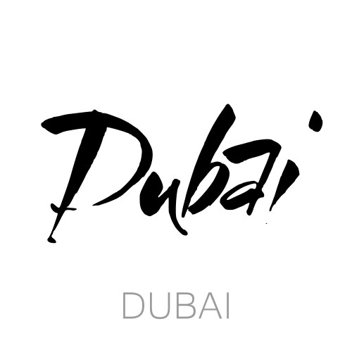 Dubai Word Calligraphy Vector Images (94)