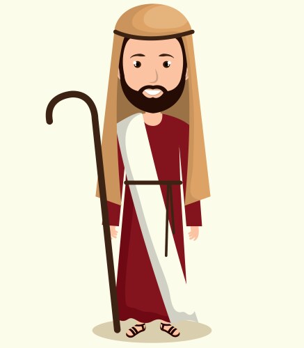 Jesus baby manger character Royalty Free Vector Image