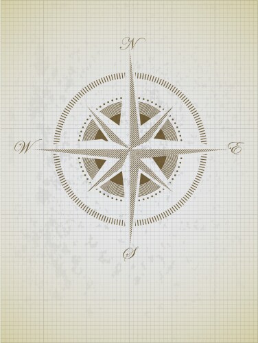Marine theme compass Royalty Free Vector Image
