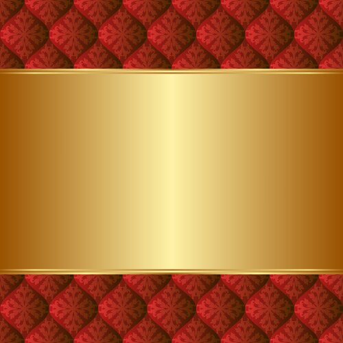 Red background with golden ornament Royalty Free Vector
