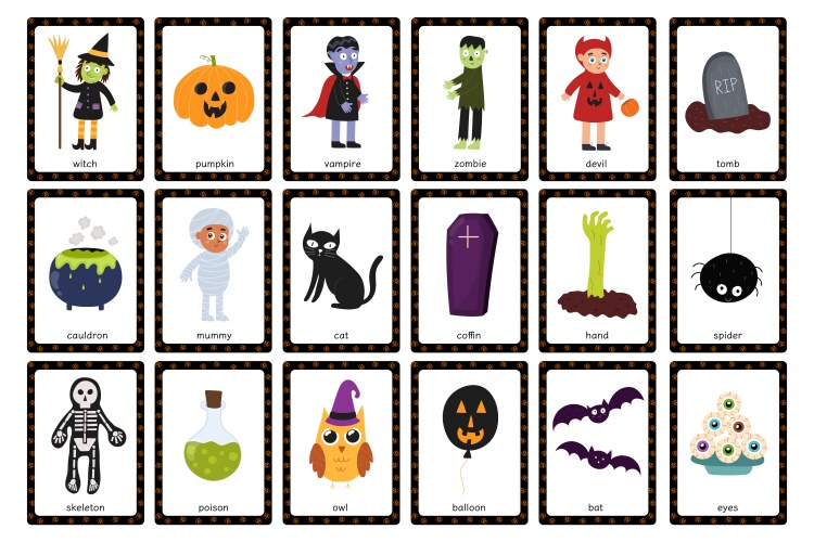 Cute witch with a broom halloween character Vector Image