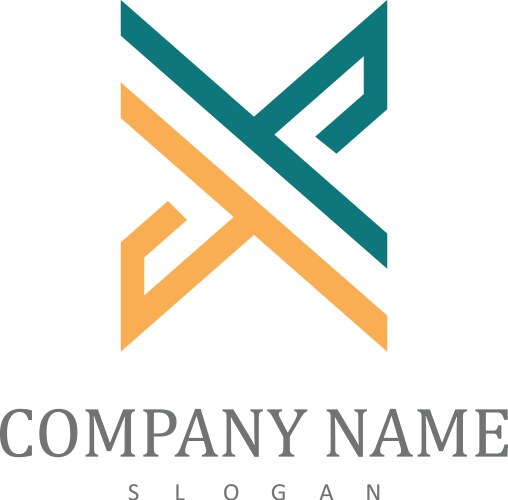 Letter x abstract logo Royalty Free Vector Image