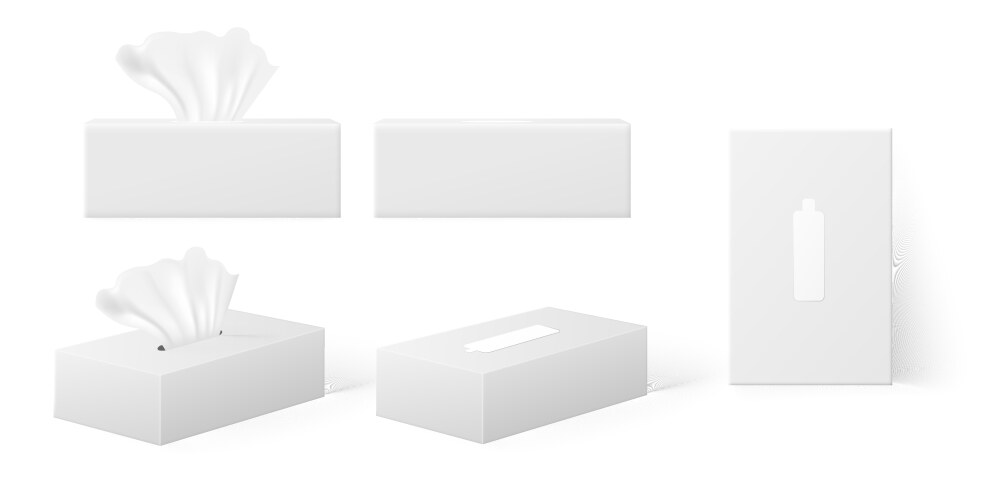 Realistic tissue box in 3d style Royalty Free Vector Image