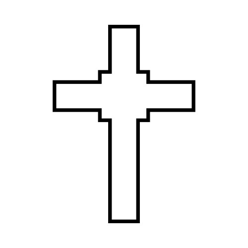 Simple cross icon christian symbol Royalty Free Vector Image